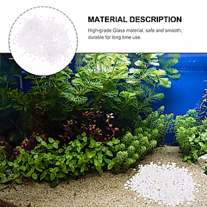 balacoo 1 Pack Fish Tank Rocks Clear Vase Stuffing Gemstone Tank Gravel Socking Stuffers Fish Tank Rock Decor Fish Tank Accessories Naturales Bulk Glass White Plant