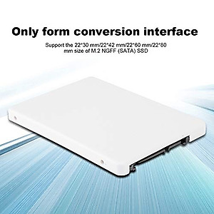 Entatial Riser, Durable Solid State Drive Adapter, 3.94 * 2.76 * 0.28Inch Stable for Desktop Computer(White)