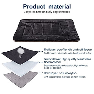 Hero Dog Beds for Large Dogs Crate Bed Pad Mat 42 in Soft Kennel Pads Washable Non Slip Dog Mattress Pet Beds Cushion for Pets Sleeping Mats