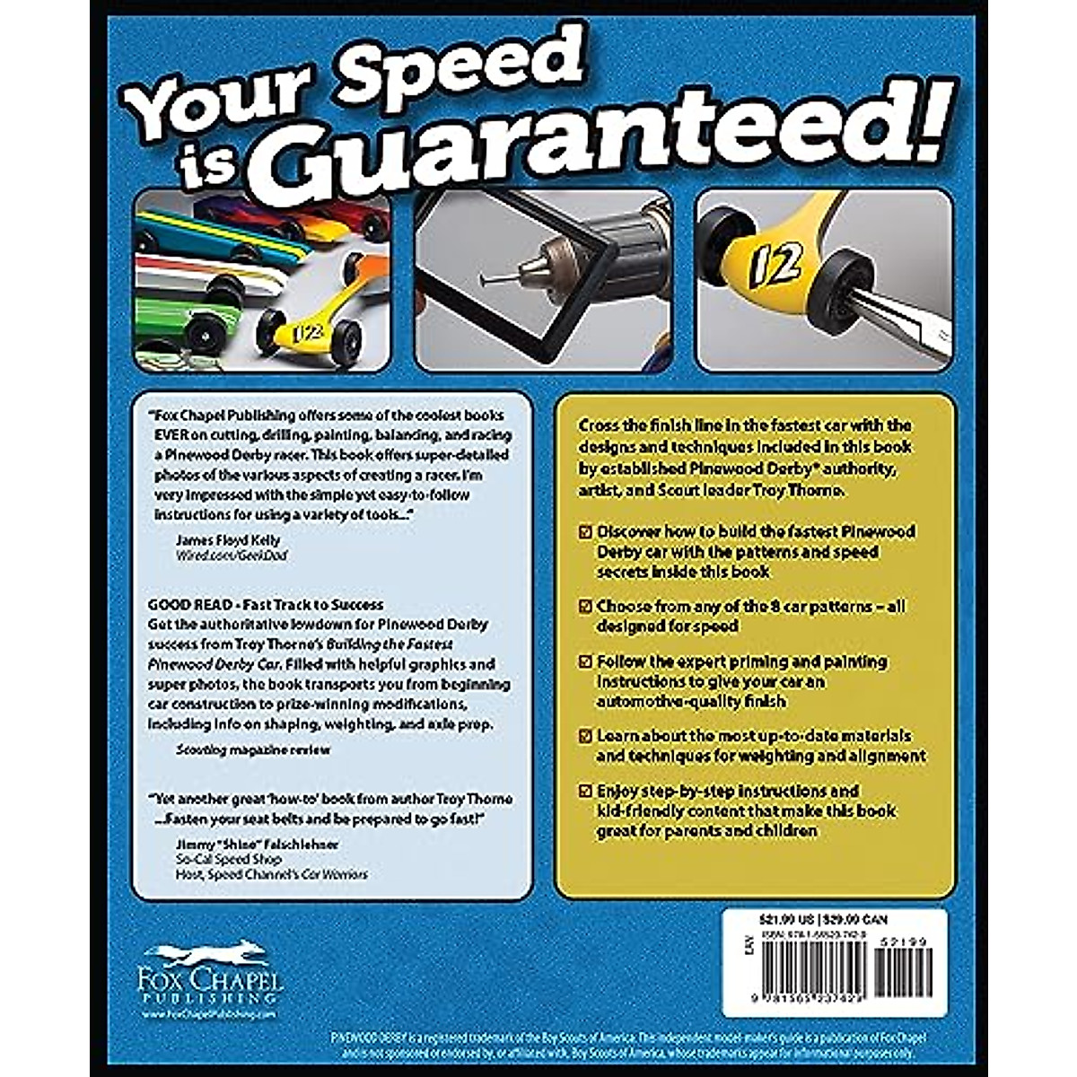 Building the Fastest Pinewood Derby Car: Speed Secrets for Crossing the Finish Line First! (Fox Chapel Publishing) Illustrated Guide to Making a Competitive Car, from Planning & Designing to Finishing