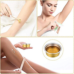 50 Pieces Wax Melting Bowl Mini Wax Aluminium Melting Bowls Wax Bean Melting Bowl Wax Aluminum Foil Bowl Bean Aluminum Foil Bowl Hair Removal Tool Container for Hair Removal