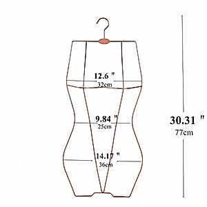 Rose Gold Full Body Shape Metal Wire Swimwear Swimsuit Display Hangers for Dress，Bikini，Lingerie Hangers (10 Pack ，Rose Gold)