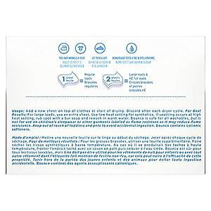 Bounce Free & Gentle Dryer Sheets, 240 Sheets, Unscented Fabric Softener Sheets, Hypoallergenic and Dermatologist Tested