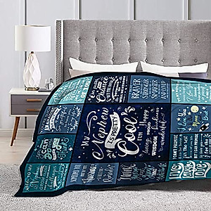 LGULDZ Birthday Gifts for Nephew from Aunt for Nephew from Aunt - Nephew Blanket Gifts from Auntie - Nephew Graduation Gifts Throw Blanket 50"x60"