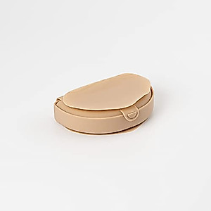 Miniware Silifold - Silicone Baby Plate - Compact & Foldable Baby Travel Essential to Promote Self-Feeding - Food Grade Silicone Baby Plates & Toddler Plates - BPA Free Baby Essentials (Almond Butter)