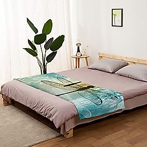 Dragonfly Throw Blanket,Flannel Fleece Blanket,Soft Cozy Fuzzy Comfy Warm Cute Lightweight Blanket for Women Adult Girl,Kid,Baby-Decor Gift-Dragon Fly Microfiber Nap Blanket for Couch,Bed,Sofa-60"x50"