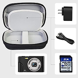Sevenat Digital Camera Case Carrying & Protective Case Carrying Bag Compatible Digital Camera/for VAHOIALD/for IWEUKJLO/for Zostuic/for CAMKORY/for BEVLXNIV/for Kodak Pixpro, Black