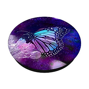 Butterfly Animal Dark Purple Galaxy Wings Nature Design PopSockets PopGrip: Swappable Grip for Phones & Tablets