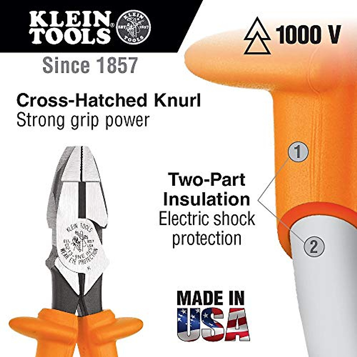 Klein Tools 33527 General Purpose Insulated Tool Kit, 1000-Volt Rated, Comes in Custom 3-Pallet Lockable Case, 22-Piece