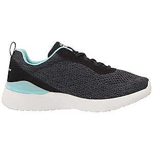 Skechers Women's Skech-Air Dynamight - Top Prize Sneaker, Black/Turquoise, 7 W