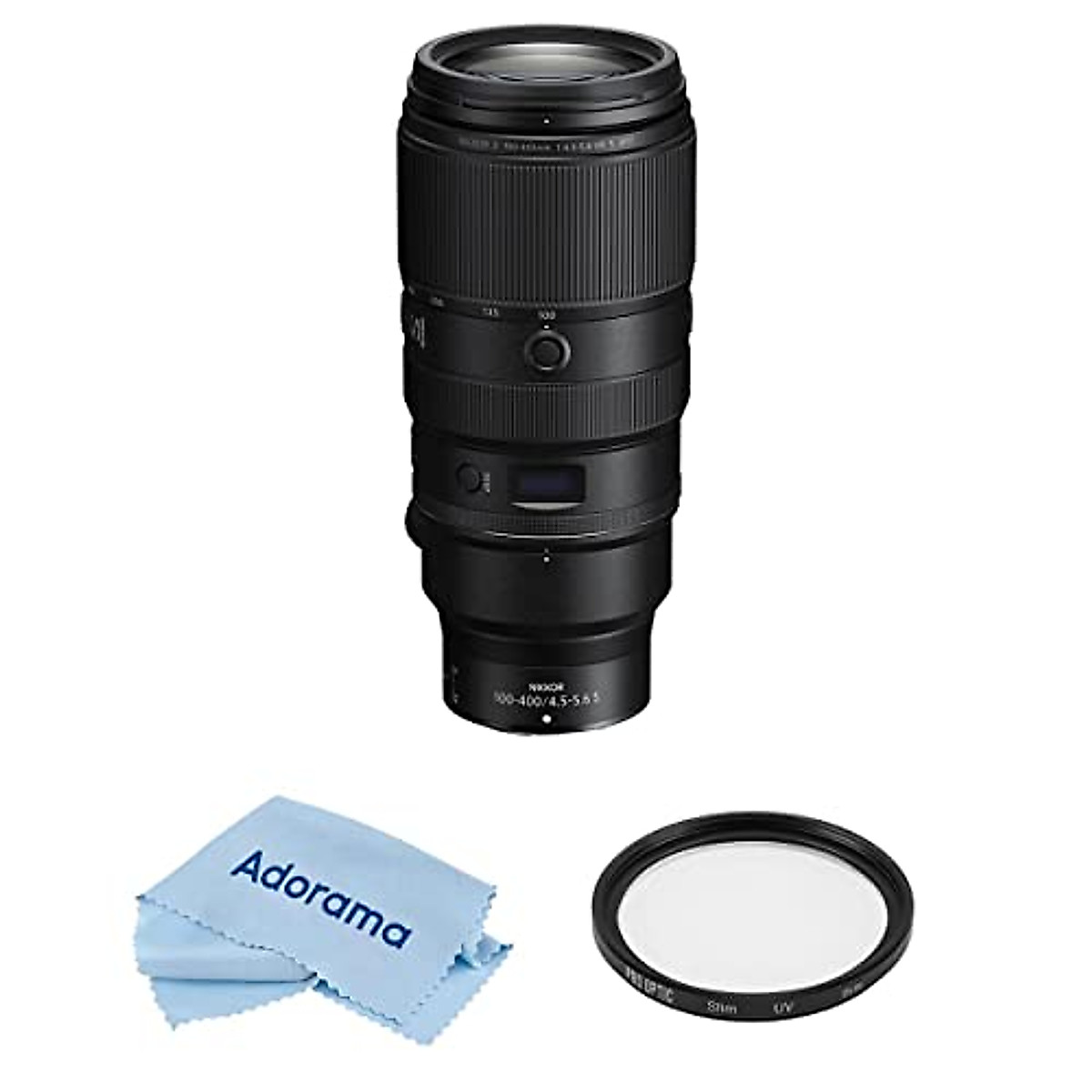 Nikon NIKKOR Z 100-400mm f/4.5-5.6 VR S Lens, Bundle with ProOptic Pro Digital 77mm Multi Coated UV Slim Filter, Cleaning Cloth
