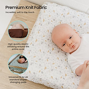 Copper Pearl Premium Knit Changing Pad Cover Soft, Stylish, and Universal Fit for All Standard Diaper Changing Pads, Trendy Design Changing Pad Covers, Arlo