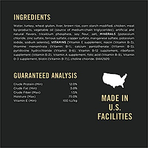 Purina Pro Plan Senior Dog Food Wet Gravy, BRIGHT MIND 7+ Turkey and Brown Rice Entree - (8) 10 oz. Tubs