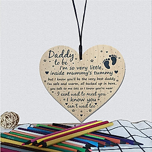 Dadaly Decor Daddy to Be Sign Gifts from Bump for Dad/Father New Born Baby Son Daughter Plaque