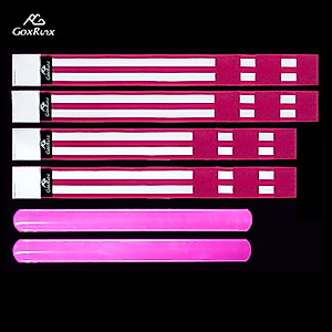 GoxRunx Reflective Bands Running Gear (6 Pack) Adjustable Reflective Armband Arm Wrist Ankle Leg Bands Reflectors -Reflective Tape Straps for Clothing Night Running Cycling Walking -Slap Bracelets