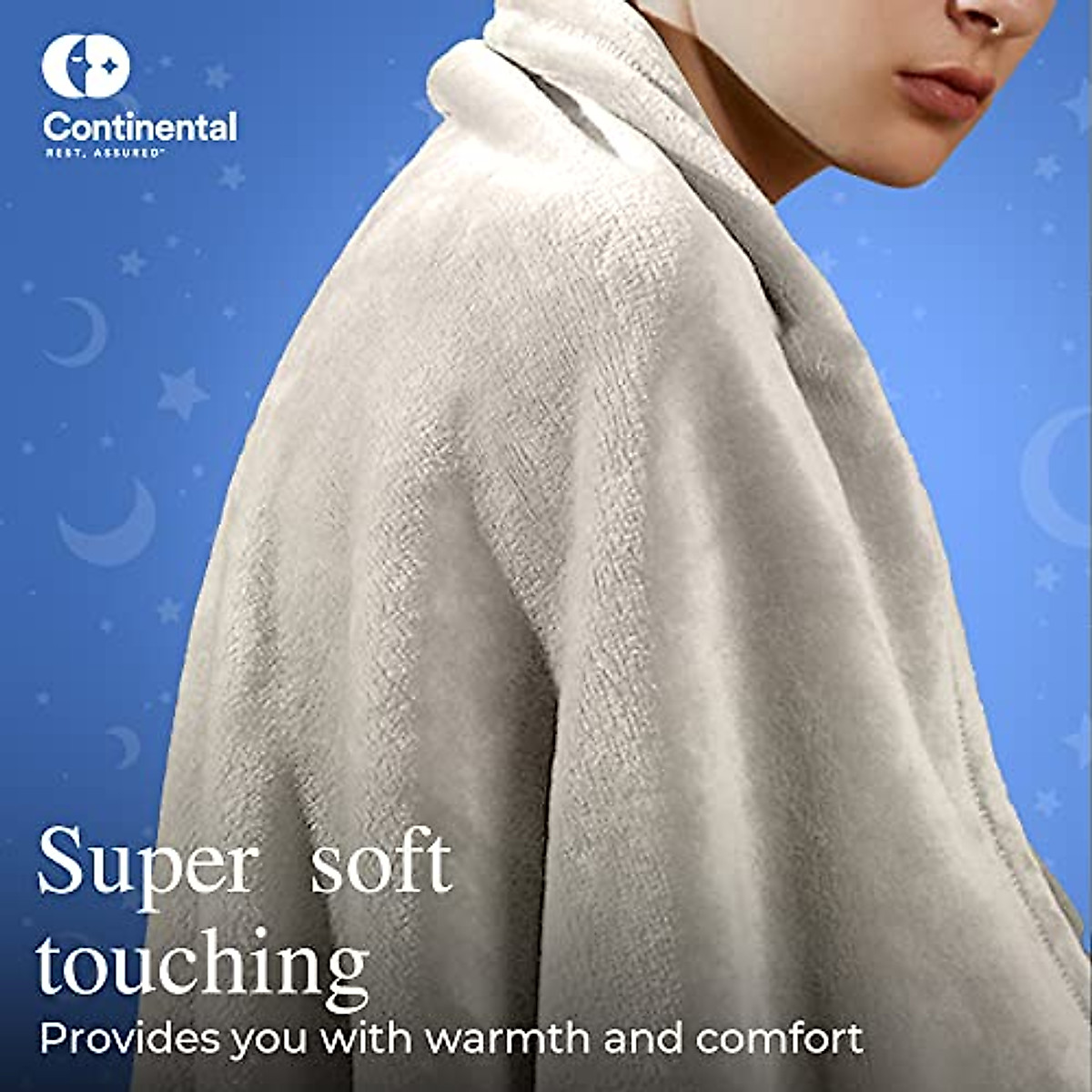 Continental Bedding - Super Soft Flannel Fleece Throw Blanket, Lightweight 320GSM, Great for Sofas, Couches, Beds, Camping, and Travel, The Whole Room Feels Soft and Cozy