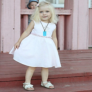 Chew Necklaces for Sensory Kids, Chewable Necklace for Autistic, ADHD, SDP, Chewing Necklace for Children, Silicone Dog Tags Chewy - 3 Pack