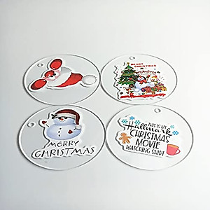 Acrylic Clear Circle 40pcs Diameter 3 inch (7.62cm) Plexiglas Acrylic Disc Ornament Blank with Hole for Painting, Signs, Keychain and Craft DIY Projects