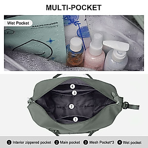 Weekender Bag for Women,Travel Bag with Toiletry Bag,Duffel Overnight Carry on Bag Personal Item Bag with Small Crossbody Bag