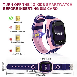 4G Kids Smart Watch GPS Tracker - Smartwatch with Two Way Call Video Calling 7 Puzzle Games Voice Chat SOS School Mode Pedometer Geo-Fence Wi-Fi Touch Screen Alarm Clock Smartwatches for Boys Girls