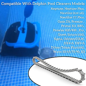 Tracks Parts Replacement for Dolphin Premier, Oasis,Nautilus Pool Cleaner 9985006-R2 Part Number 2 Pack