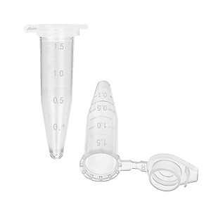 FveBzem 500pcs 1.5ml Conical Centrifuge Tubes Microcentrifuge Tube Plastic Test Vials with Lids Plastic Sample Small Bottle Vial Storage Container Test Tube Micro Centrifuge Tube with Snap Cap