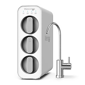Waterdrop TSC Under Sink Water Filter System, USA Tech, Smart Filter Life Reminder, Reduce Most of PFOA/PFOS, PFAS, Chlorine, Fluoride, Bad Taste and Odor