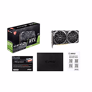 MSI Gaming GeForce RTX 3060 12GB 15 Gbps GDRR6 192-Bit HDMI/DP PCIe 4 Torx Twin Fan Ampere OC Graphics Card (Ventus 2X 12G OC)