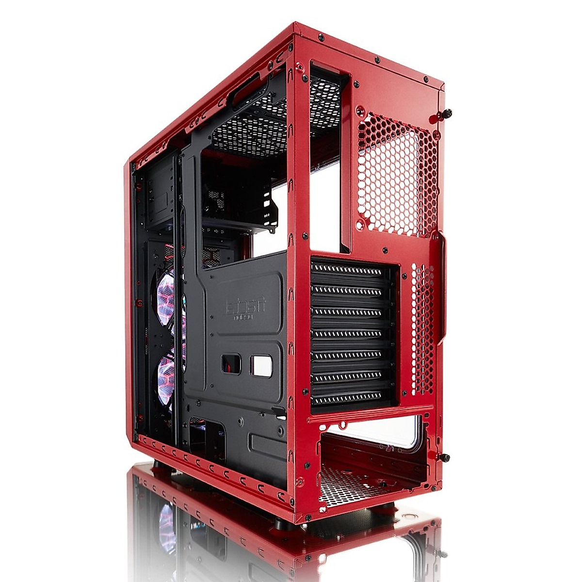 Fractal Design FD-CA-FOCUS-RD-W Focus G ATX Mid Tower Computer Case Mystic Red