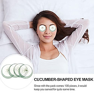 Uonlytech 100pcs Disposable Eye Pads Cucumber Eye Pads Skin Care Eye for Reduce Dark Circles
