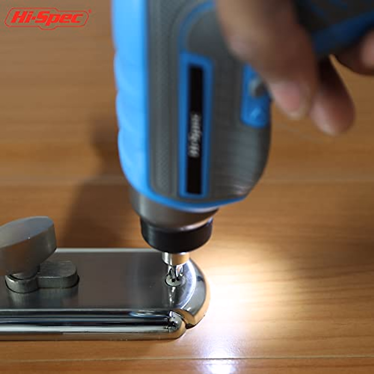 Hi-Spec 27pc 3.6V Blue USB Power Electric Screwdriver, Mini Drill and Small Drills Cordless with Driver Bit Set