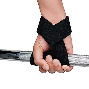 Sunny Health & Fitness Lifting Straps with Neoprene Padding, 2000lb Weight Capacity Heavy Duty Workout Wrist Straps for Weightlifting and Cross Training (Pair), Black