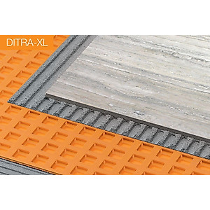 Schluter Ditra Uncoupling and Waterproofing Membrane for Ceramic and Stone Tile Application - Quick Installation, Made of Polyethylene, 1/8-Inch Thickness, 54 Square Feet - DITRA5M