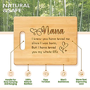 Nana Gifts, Nana Mothers Day Gift, Nana Gifts from Grandkids - Personalized Cutting Board, Nana Birthday Gifts, Nana Kitchen Gifts for Mothers Day Christmas (8.5 x 11 inch)