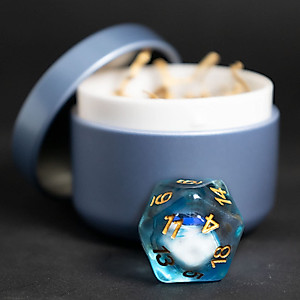 DND Eyeball Dice with Metal Box, Byhoo D20 Dice of Dungeons and Dragons, DND Eye Dice with Case Set - Board Game 5e DND Accessories Handmade Dice for Tabletop RPG Game Starter Beginner