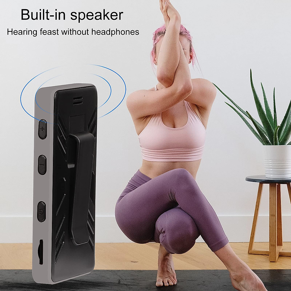 Portable Bluetooth MP3 Player with Clip - Wireless Mini Digital Hifi Lossless sound Music Players with 2.4 '' screen, Wearable Small Black Walkman Audio player with 32GB Memory for Sport and Running