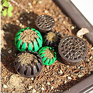 kingsea 100 Pcs Bonsai Fertilizer Box with Cover,Mini Automatic Plant Fertilizers Baskets,Plastic Planting Nutrition Cups Slow Release Fertilization Control Container (Big,20Pcs)