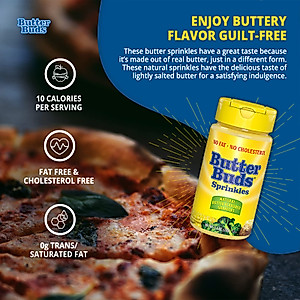 Butter Buds Sprinkles - Butter Flavor Granules - Natural - Gluten-Free - Lightly Salted Fat-Free Butter Substitute, 2.5oz (Pack of 2)