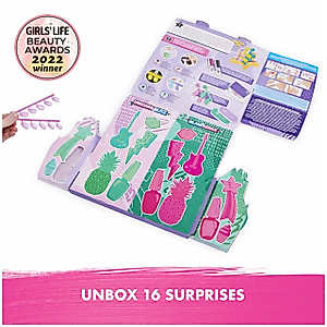 Cool Maker, GO Glam Nail Surprise Shimmer Exclusive Manicure Set with 2 Press on Nails Styles and More, Nail Kit Kids Toys for Ages 8 and up