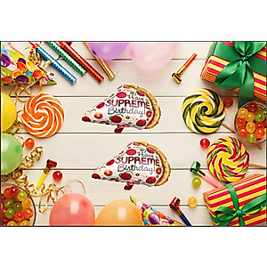 2pcs Pizza Aluminum Balloons for Birthday Babyshower Party Decoration