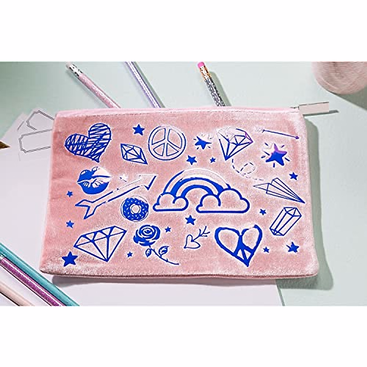 Cricut Smart Holographic Iron On Vinyl (13 in x 9 ft), Heat Transfer Iron On Vinyl for DIY Crafting, Stickers & Designs for Apparel, Easy Cut & Weed, Cricut Explore 3 & Maker 3, Translucent Blue