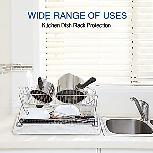 YUXSM Dish Drying Mats for Kitchen Counter,Ultra Absorbent,Non-Slip,Heat Resistant Mat Kitchen Gadgets,Stone Dish Drying Mats，Rack Tableware Mat.(12x16inch,Whtie)