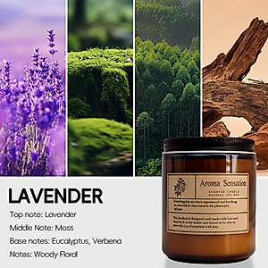 ARCASA Scented Candles, Lavender Candles for Home, Organic Candles Non Toxic, Soy Candles, Canned Candles for Home Scented, Fall Scented Candles, Stress Relief, Meditation, Yoga (Lavender 7oz)