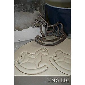 YNGLLC Horse-Shaped Cookie Cutter, Baby Shower Theme, Brown, Made in USA, 1 Piece