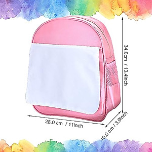 Frienda Custom Personalized Sublimation Backpack Preschool Kindergarten Kid Toddler School Backpacks for Girls Boys, 13.3 x 10.6 Inch (Pink)