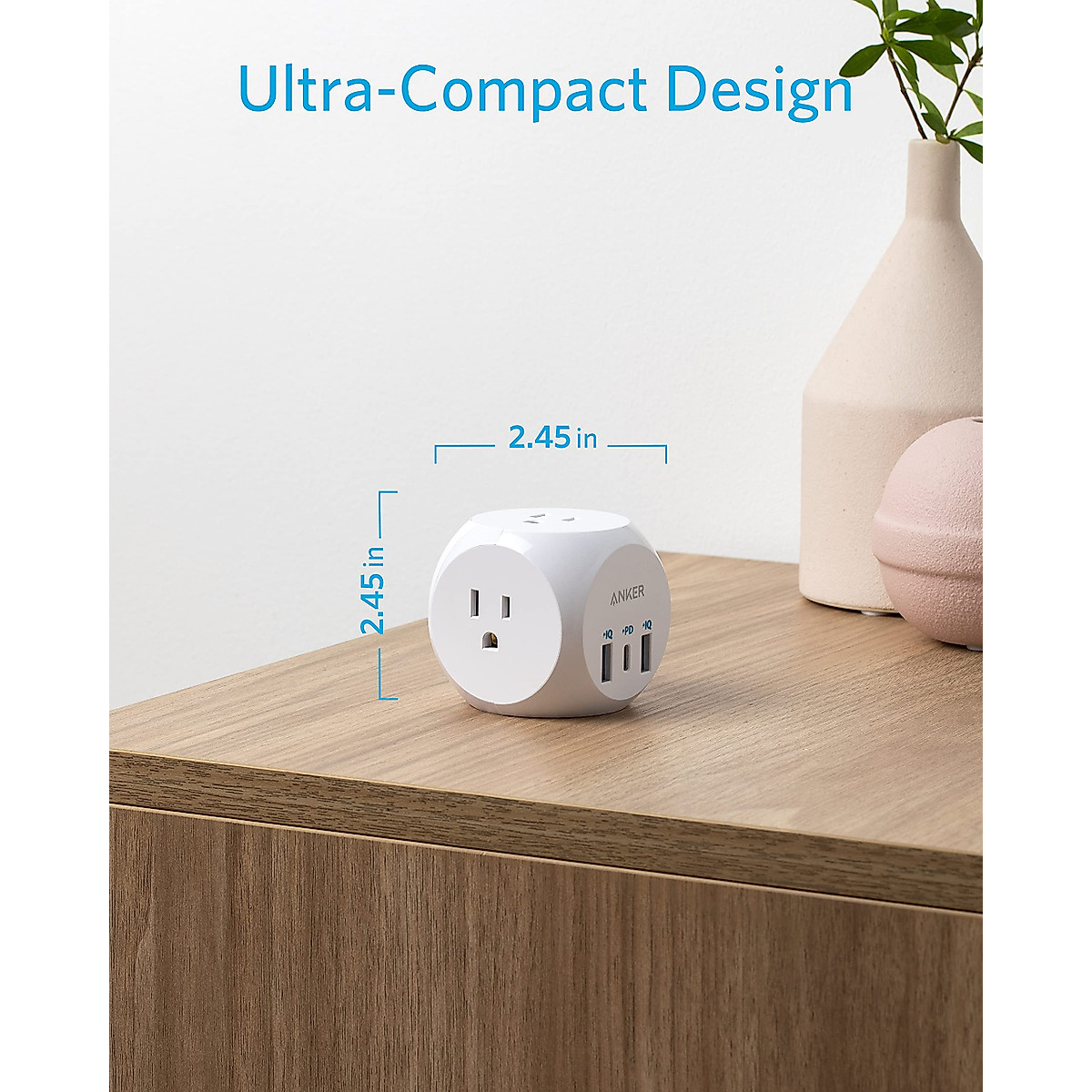Anker Electrical Outlet Extender with 30W USB C Charger, Multi Plug Outlet with 3 USB Ports and 3-Outlet Extender,Power Delivery High-Speed Charging for iPhone 14/13/13 Pro, Cruise Ship, Home, Office