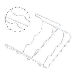 KWQBHW Fridge Wine Rack Water Bottle Holder Refrigerator Bottle Rack Hanging Drink Bottles Shelf Metal Wine Storage Organizer for Kitchen Holds 3 Bottles