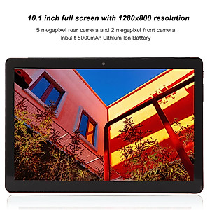 LBEC 10.1 Inch Tablet, HD Tablet 100240V Dual SIM Dual Standby for Home (US Plug)