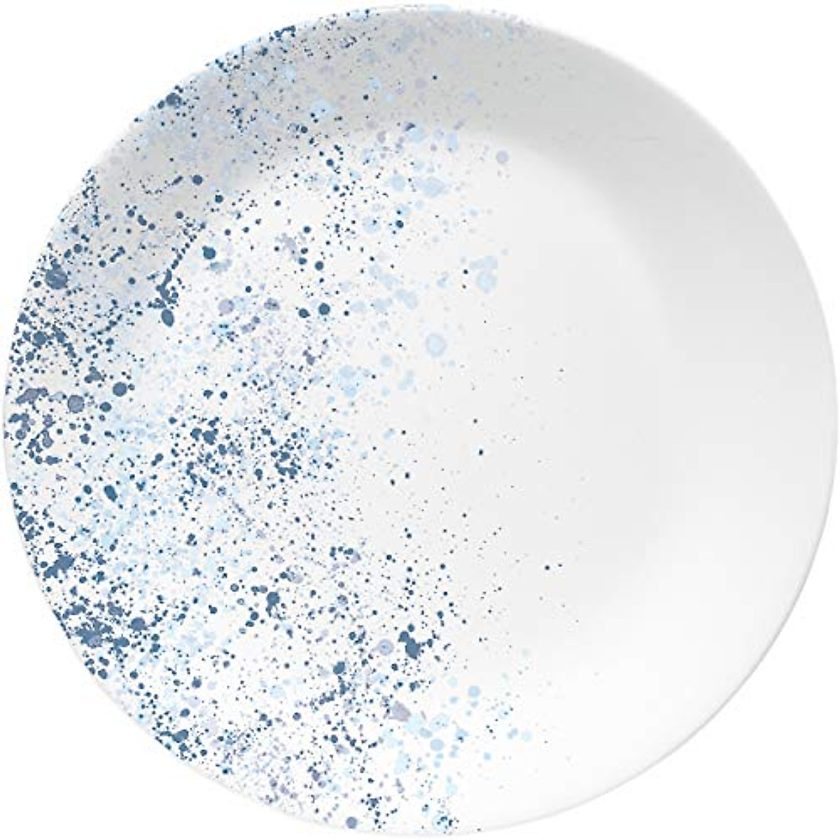 Corelle Vitrelle 18-Piece Service for 6 Dinnerware Set, Triple Layer Glass and Chip Resistant, Lightweight Round Plates and Bowls Set, Indigo Speckle