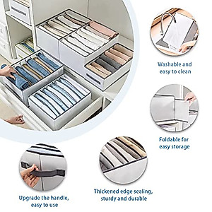 Prisame 2 Pack Wardrobe Clothes Organizer, 9 Grids Clothes Organizer for Folded Clothes, Washable Drawer Organizers for Clothing, Closet Organizers and Storage Jeans T-shirts Pants Leggings